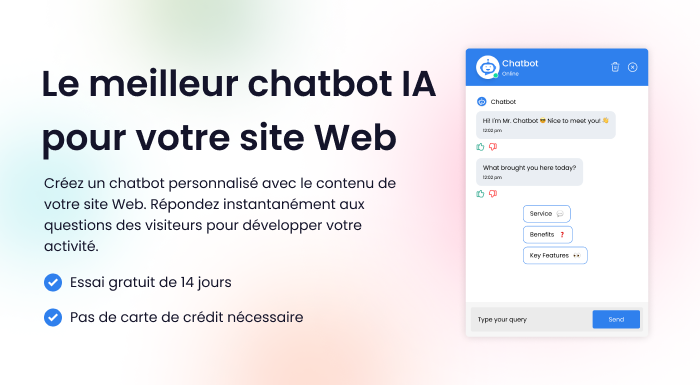 Le meilleur chatbot IA pour votre site web
